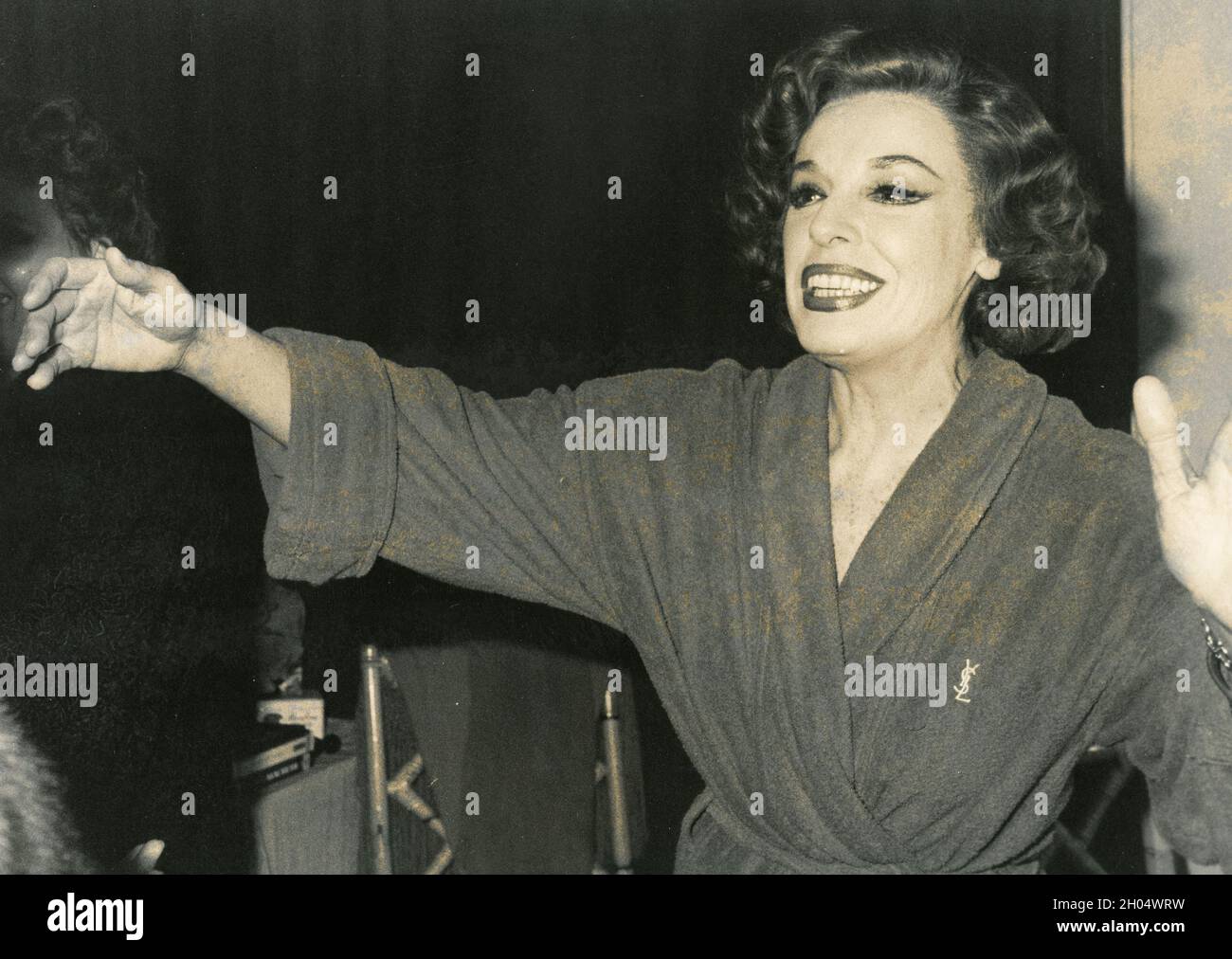 Italian stage, television, and film actress Anna Proclemer, 1980s Stock ...