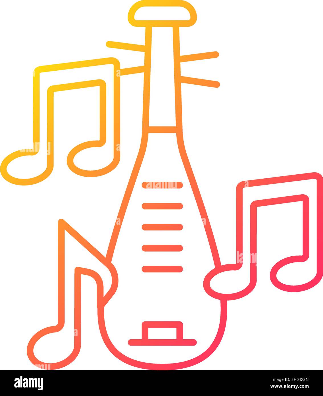 Pipa instrument gradient linear vector icon Stock Vector Image & Art ...