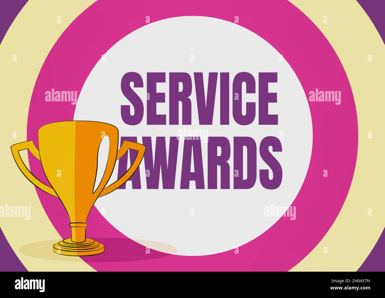 Sign displaying Service Awards. Concept meaning Recognizing an employee ...