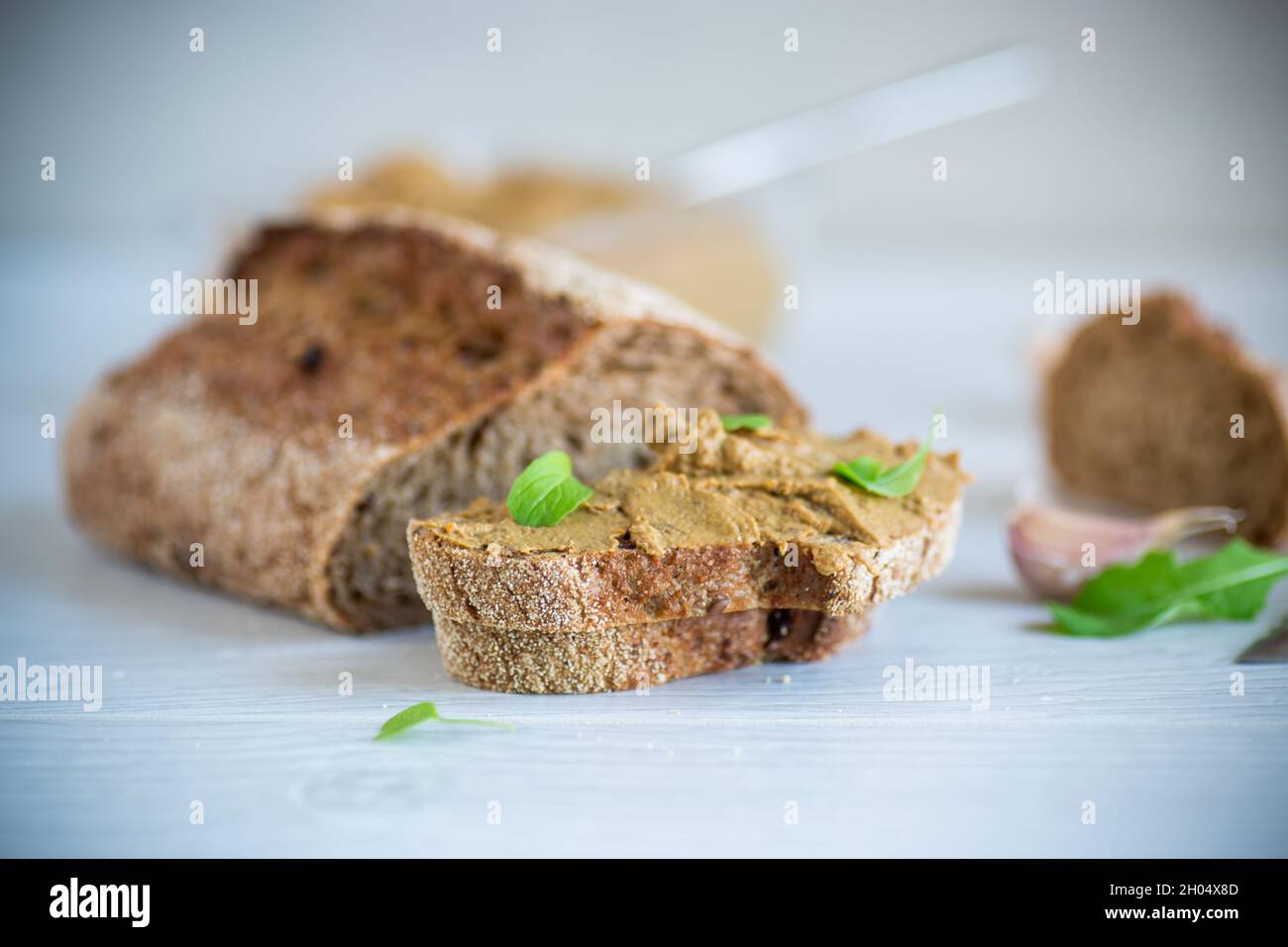 Toasted bread pork liver hi-res stock photography and images - Alamy