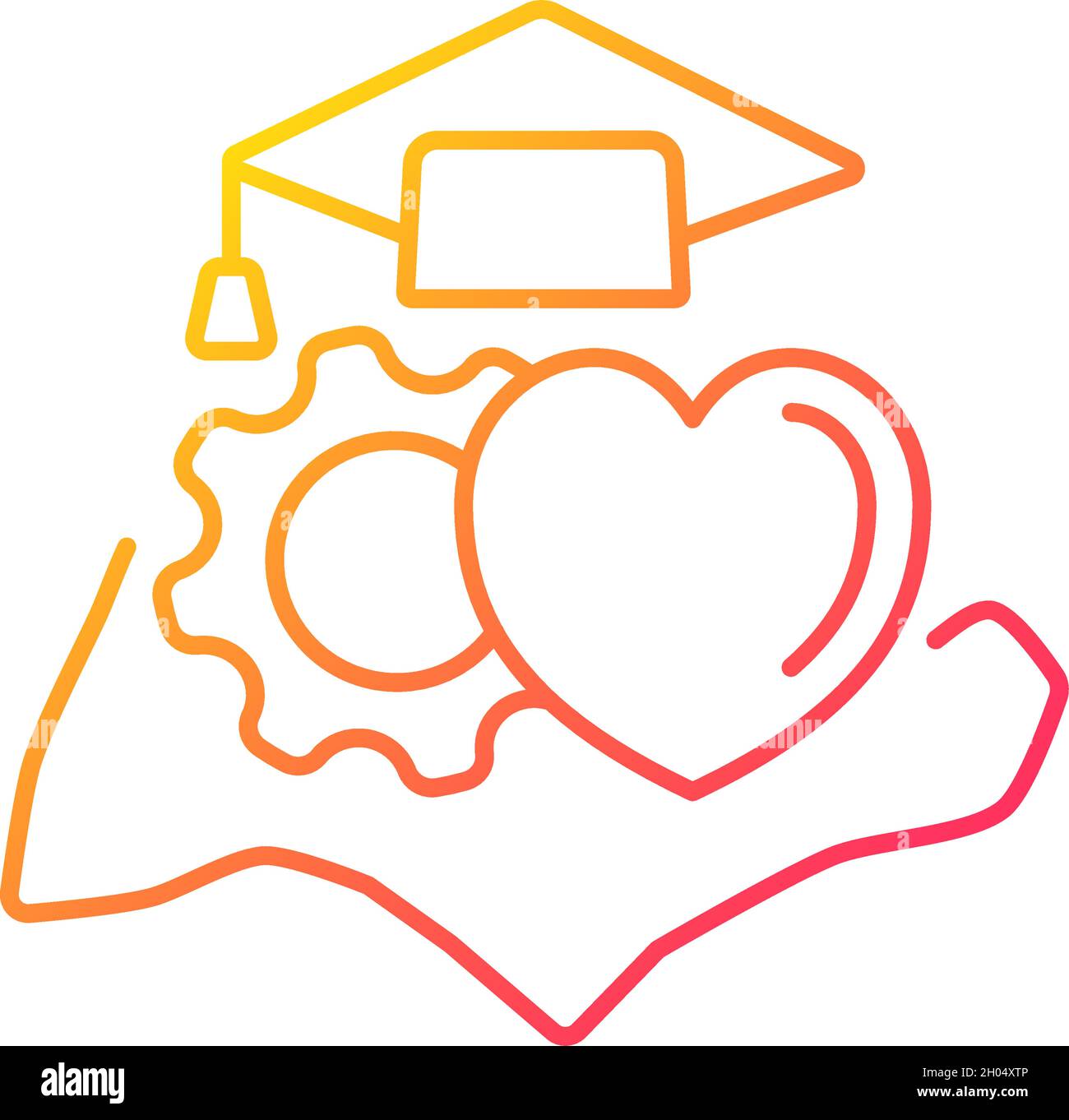 High human capital rate gradient linear vector icon Stock Vector Image ...