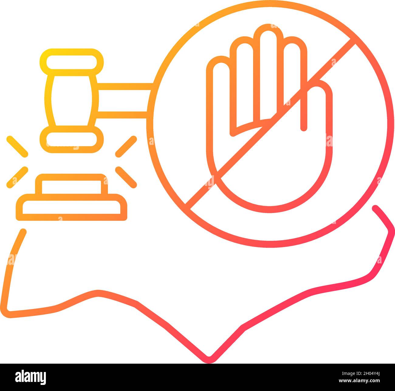 Fines and prohibitions gradient linear vector icon Stock Vector Image ...