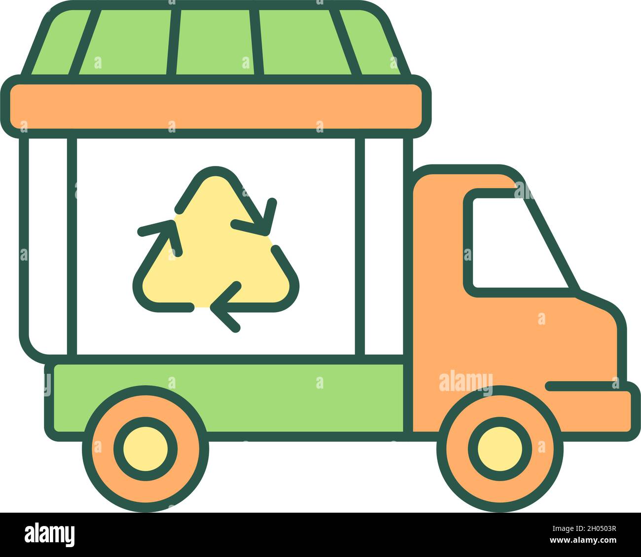 Garbage truck RGB color icon Stock Vector Image & Art - Alamy