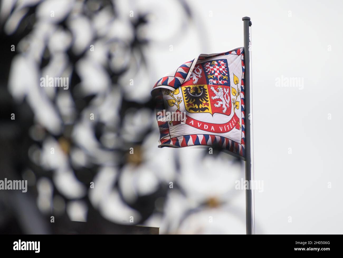 The flag of the President of the Czech Republic with the motto Truth ...