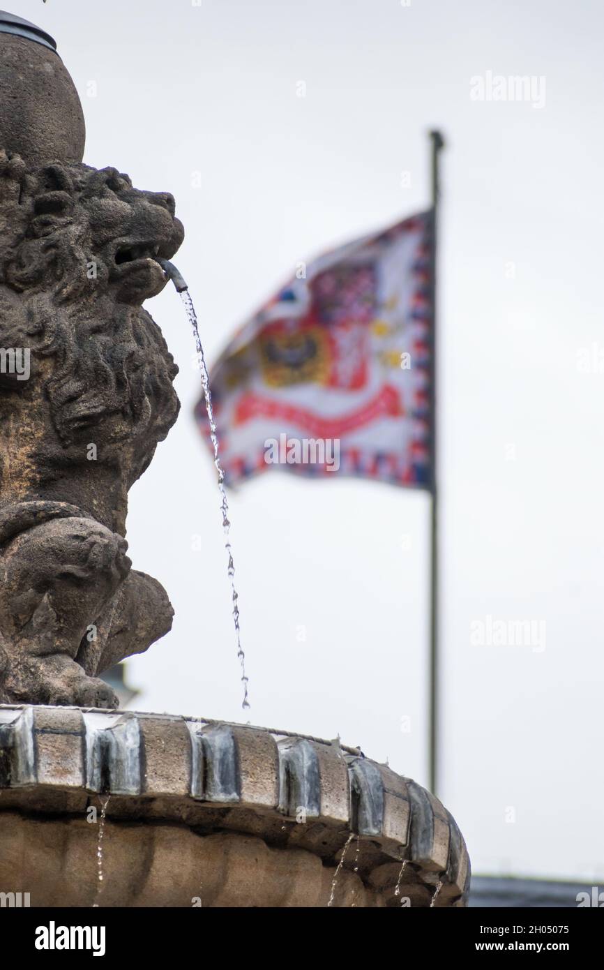 The flag of the President of the Czech Republic with the motto Truth ...