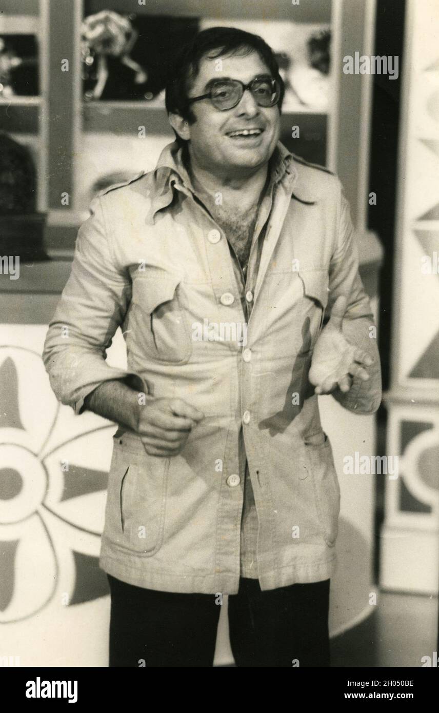 Italian singer and showman Dino Sarti, 1970s Stock Photo - Alamy