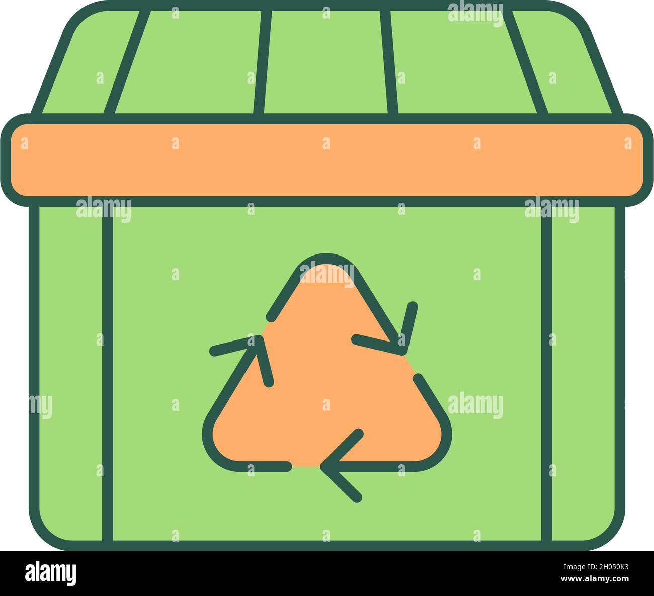 Garbage container RGB color icon Stock Vector Image & Art - Alamy