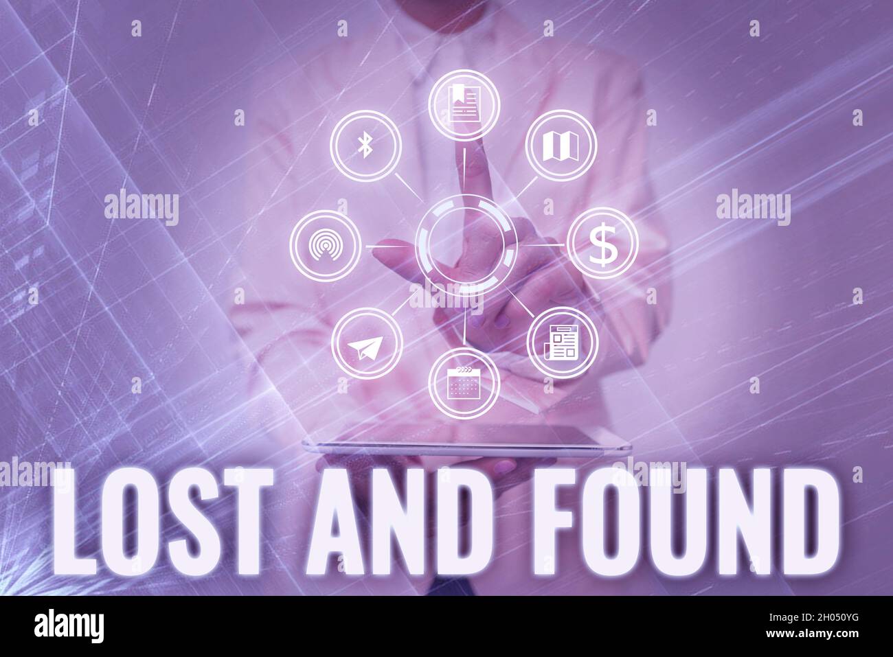 Text caption presenting Lost And Found. Conceptual photo a place where ...