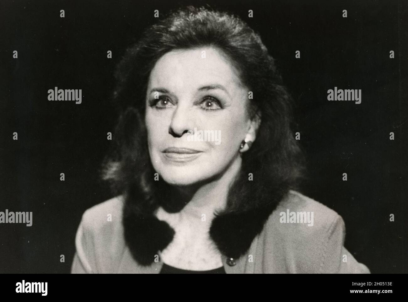Italian stage, television, and film actress Anna Proclemer, 1980s Stock ...