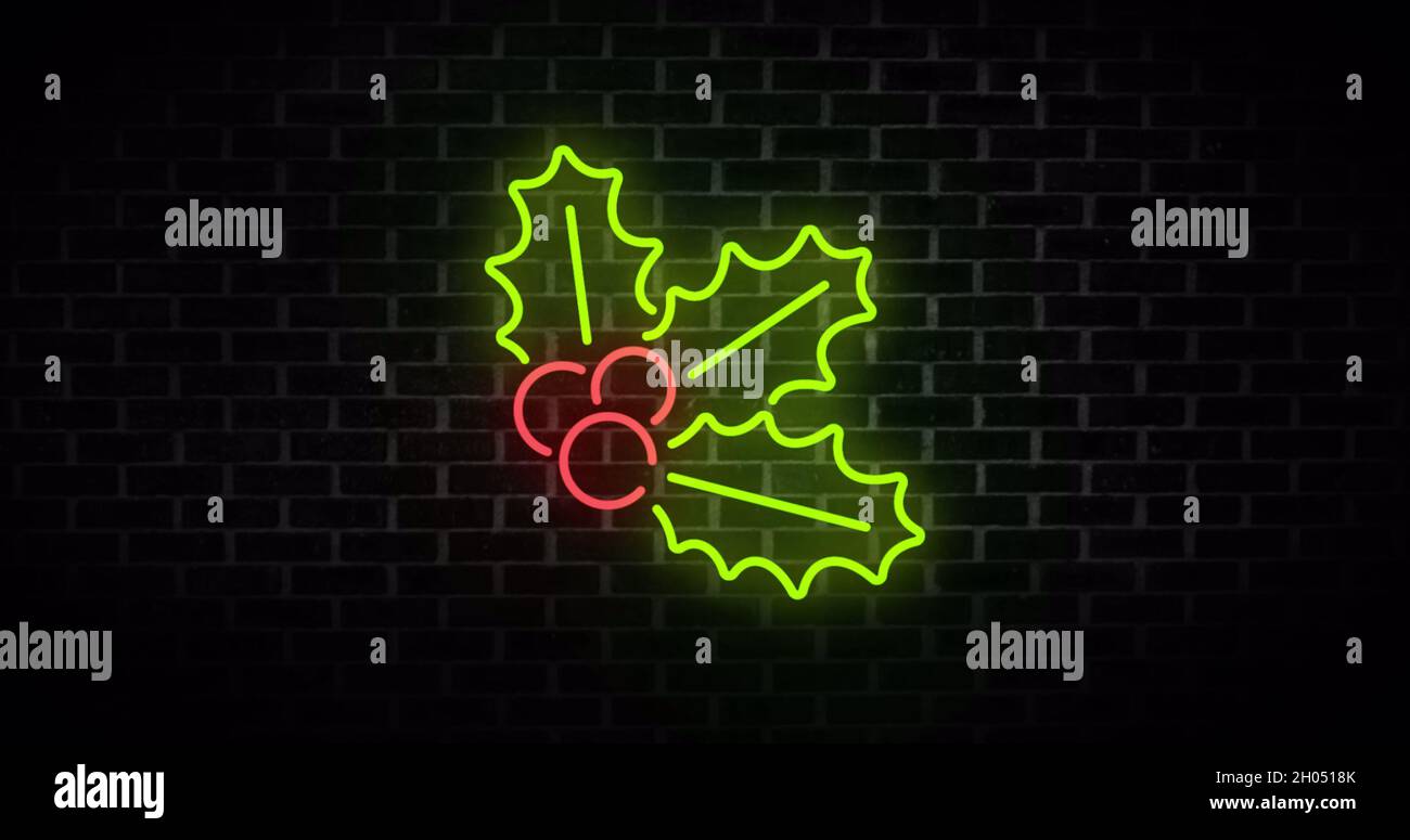 Image of neon holy on black background Stock Photo - Alamy