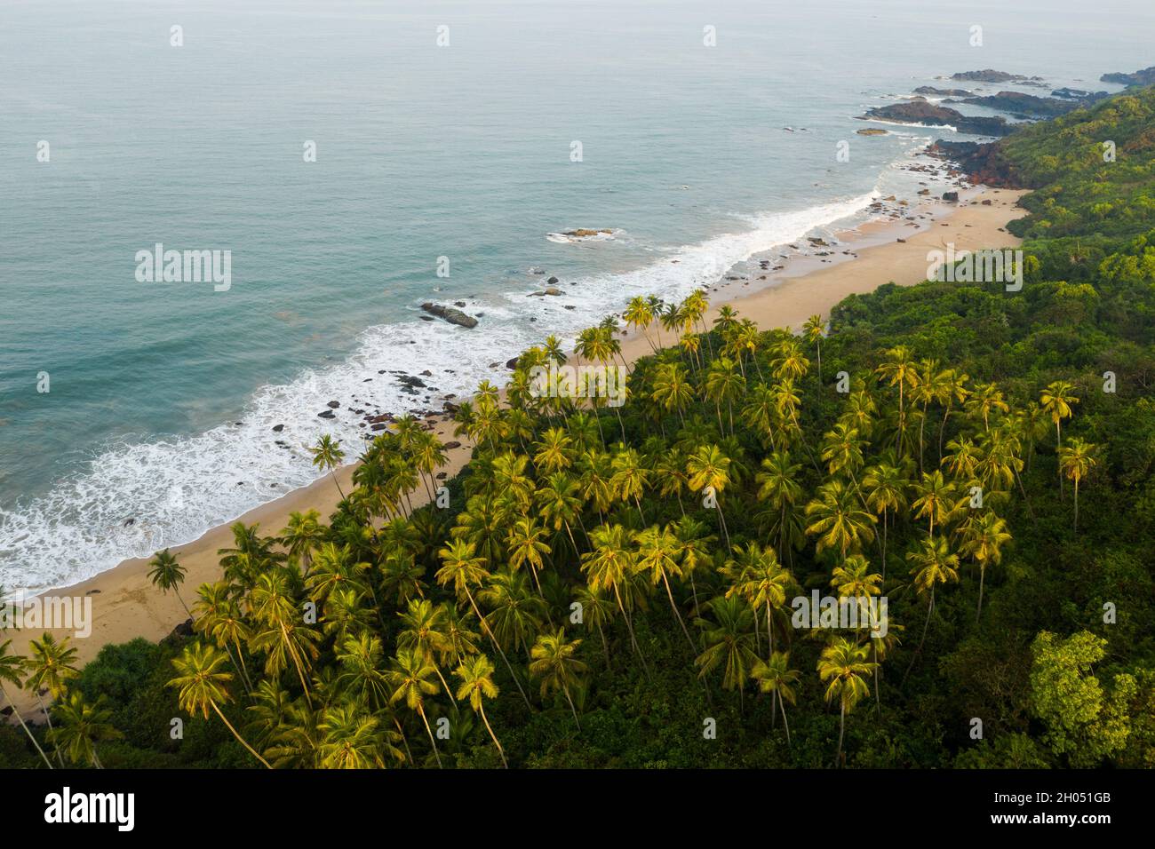 Aerial View of Cabo de rama Beach Goa Stock Photo - Alamy
