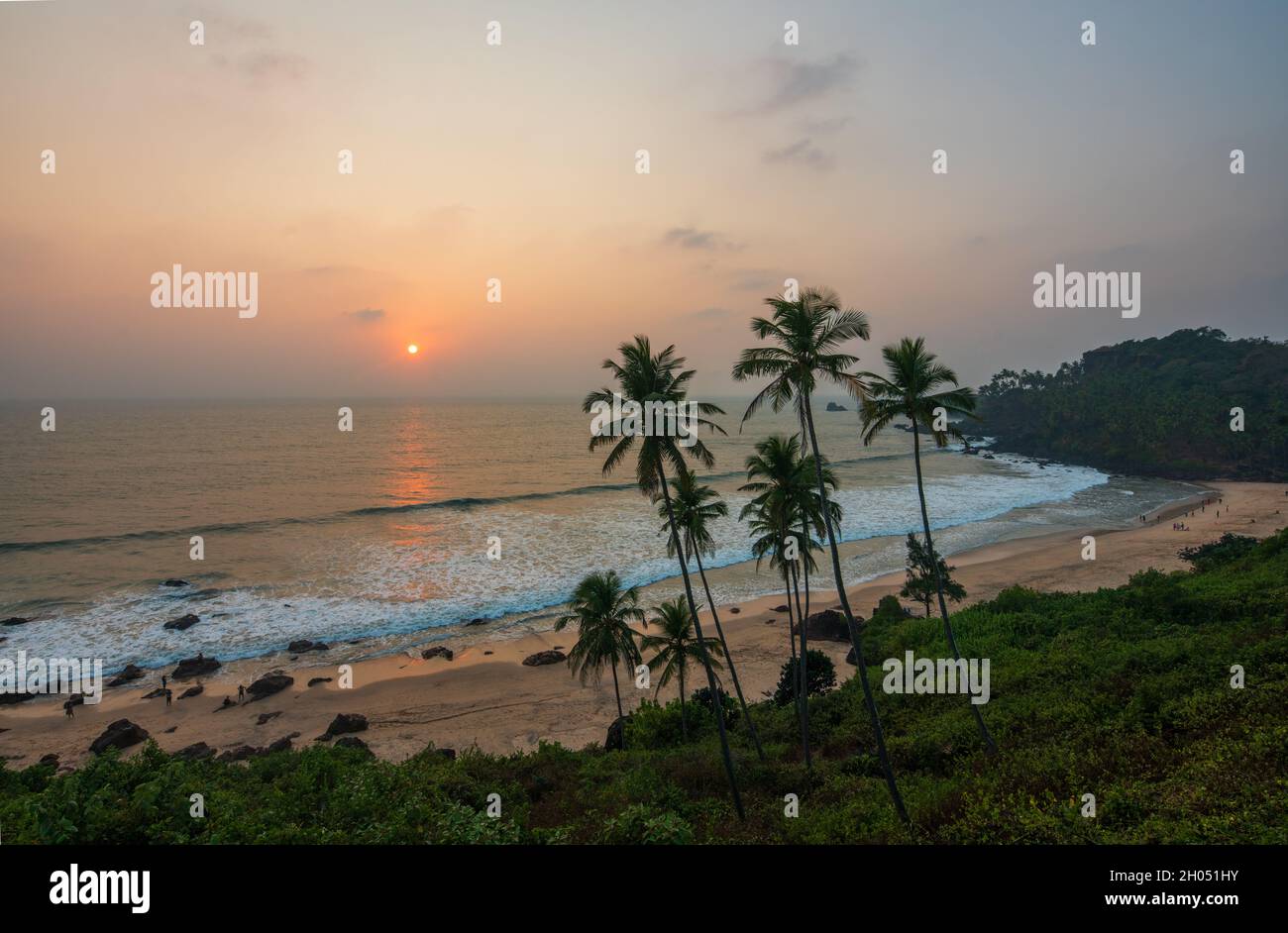 sunset at Cabo de Rama Beach Goa Stock Photo - Alamy