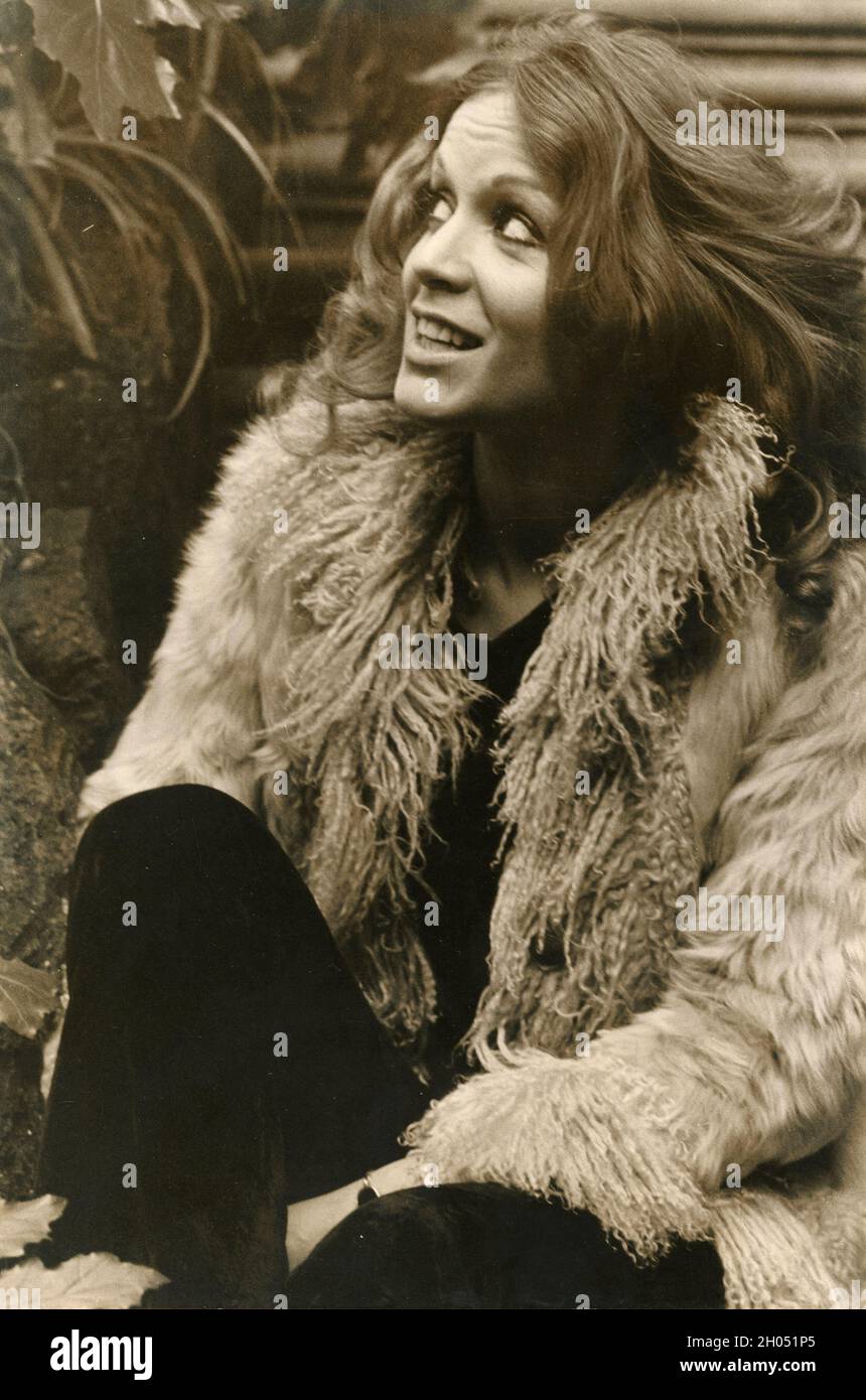 Italian actress, playwright and stage director Lucia Poli, 1960s Stock ...