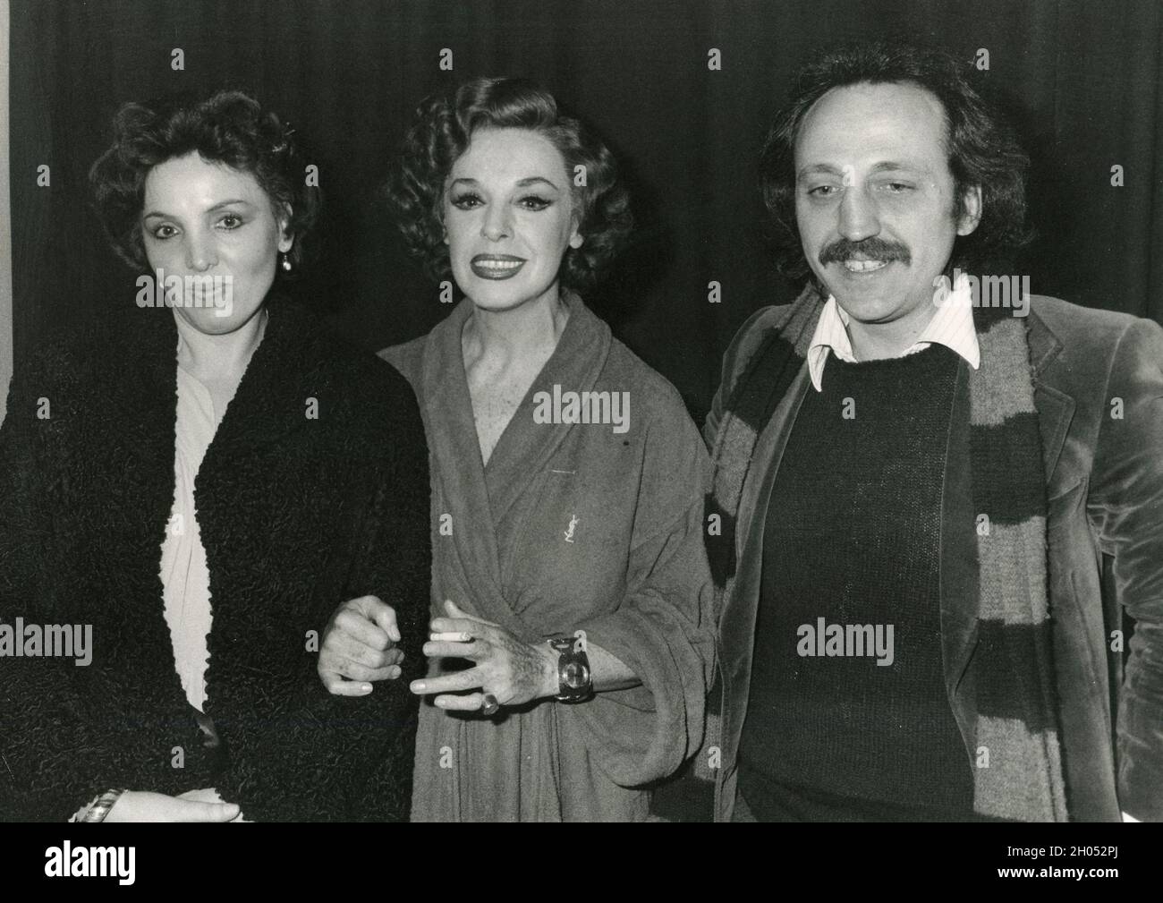 Italian actresses Anna Proclemer (middle), Antonia Brancati, and film ...