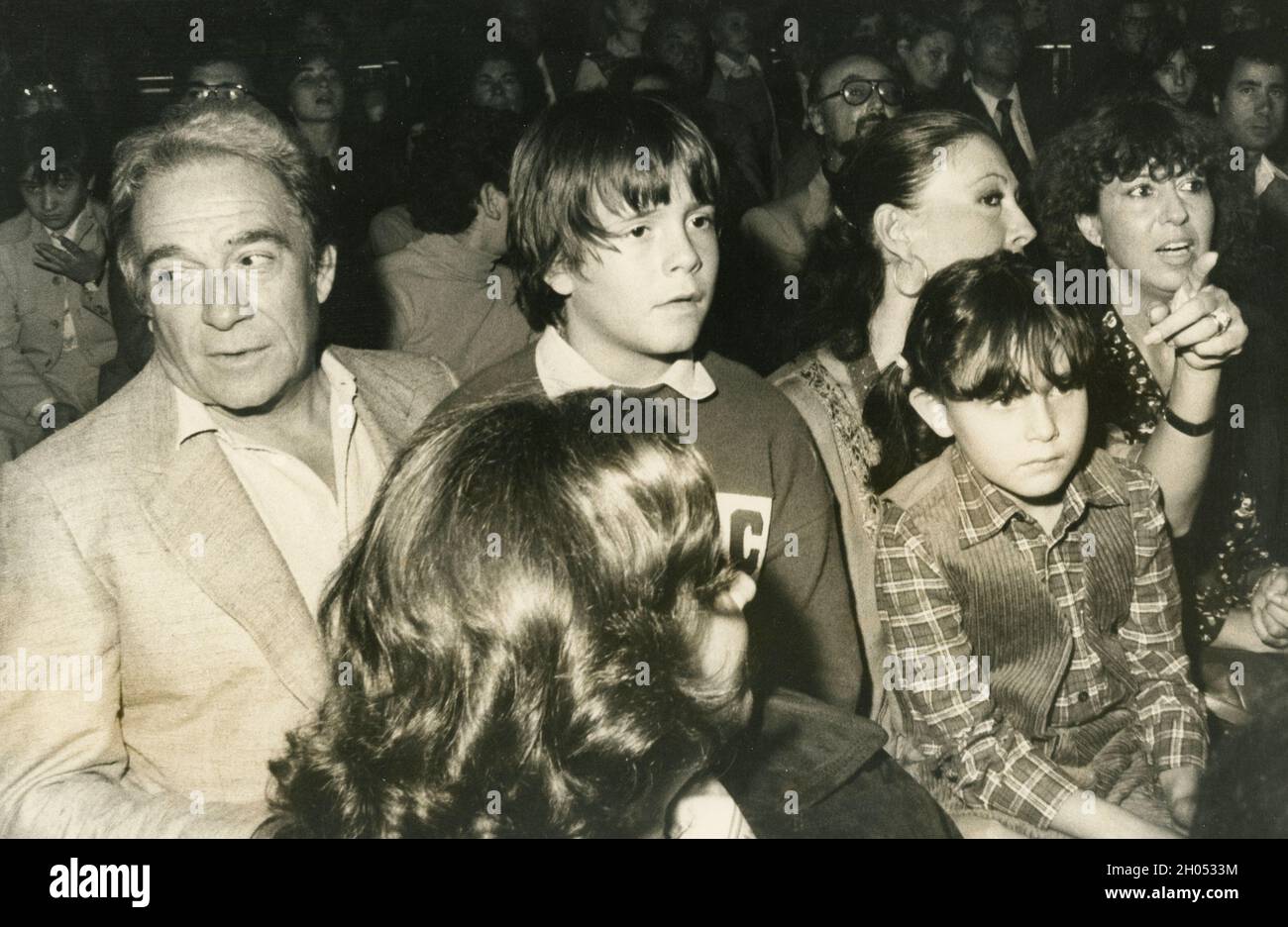 Italian actor Ugo Tognazzi with his children Gianmarco and Maria Sole ...