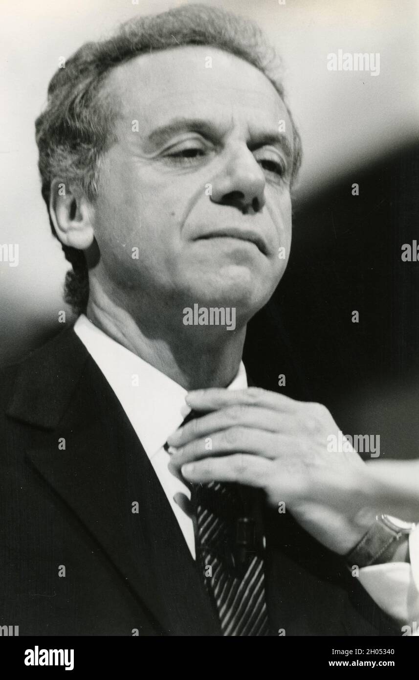 Italian stage and film actor Johnny Dorelli, 1980s Stock Photo - Alamy