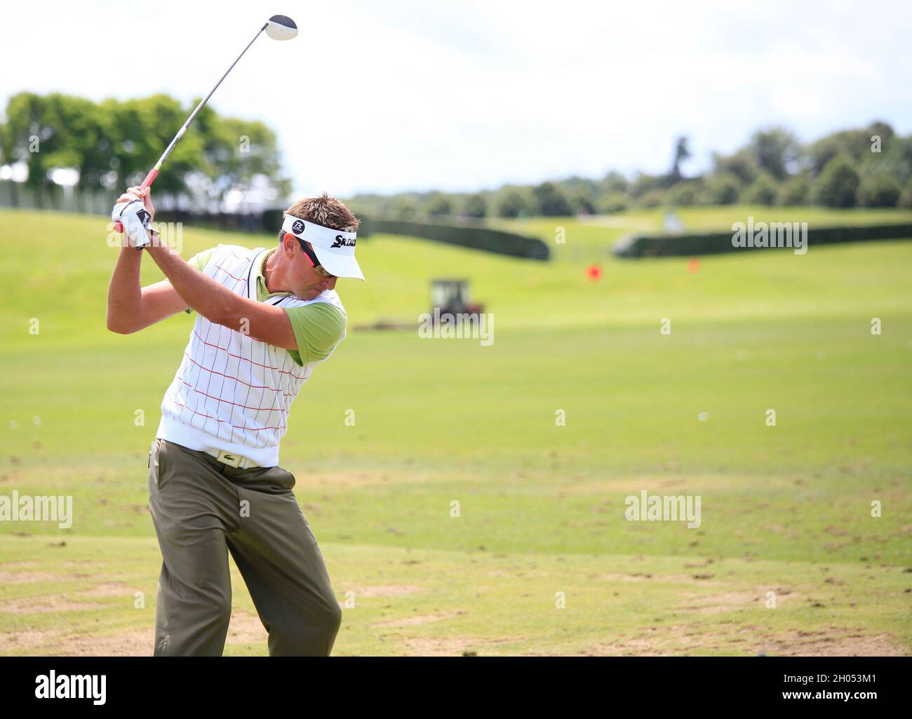 Paris, france, july 15, 2012 : golfer in action at the French open 2012 ...