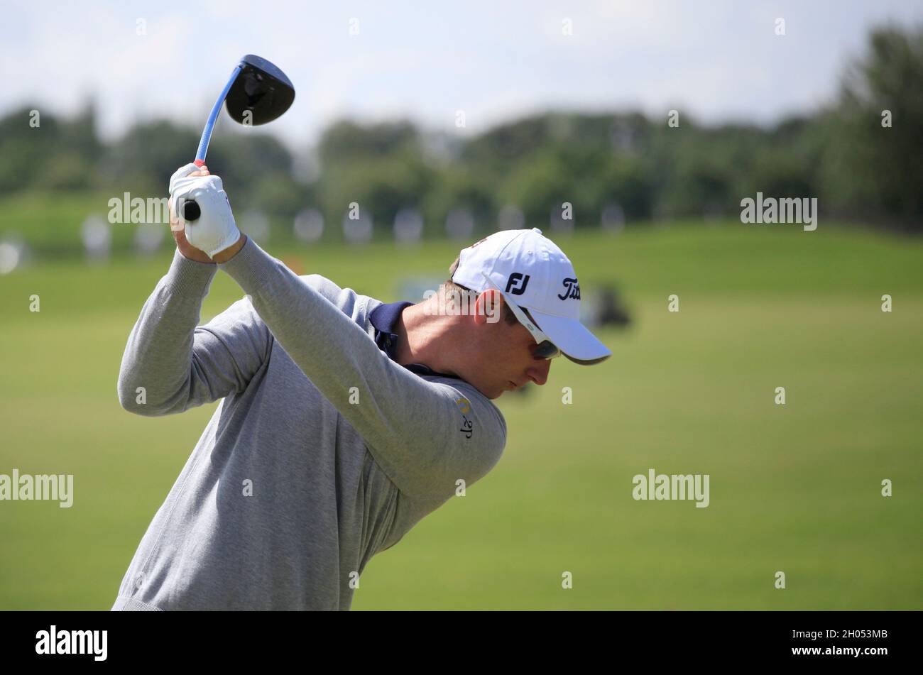 Paris, france, july 15, 2012 : golfer in action at the French open 2012 ...
