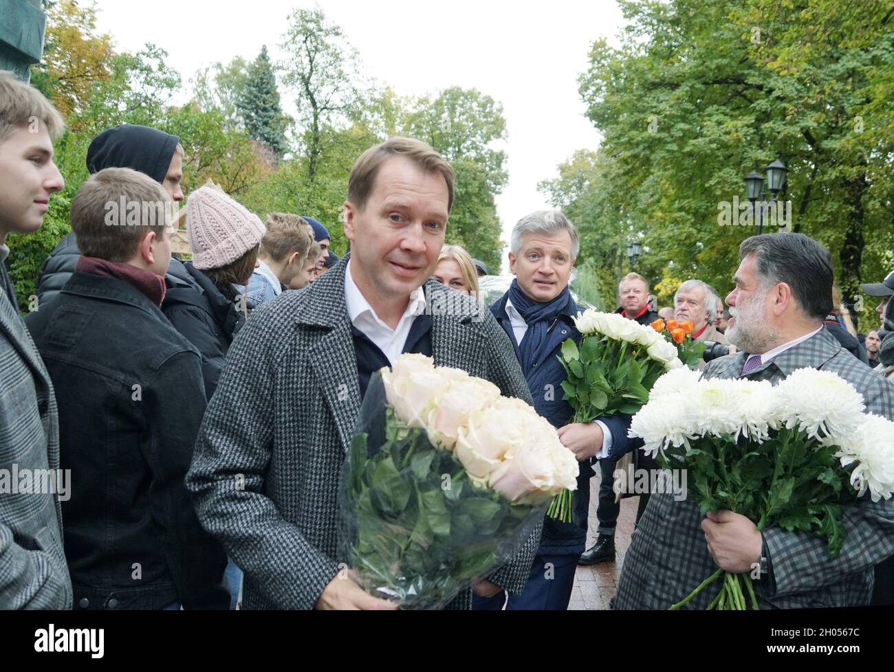 September 27, 2021. - Russia, Moscow. - A ceremony to unveil a ...