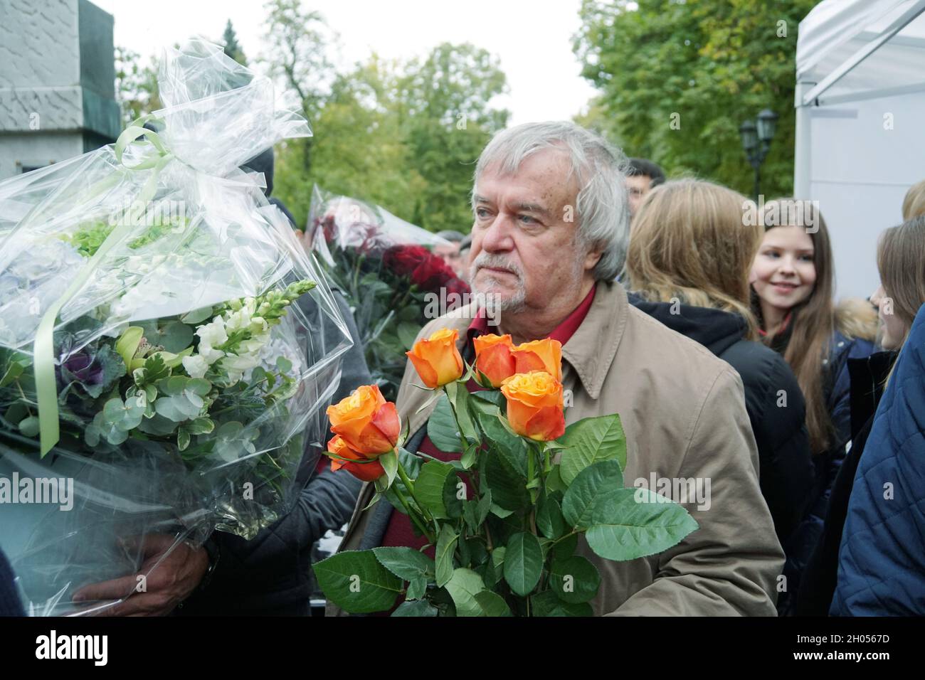 September 27, 2021. - Russia, Moscow. - A ceremony to unveil a ...