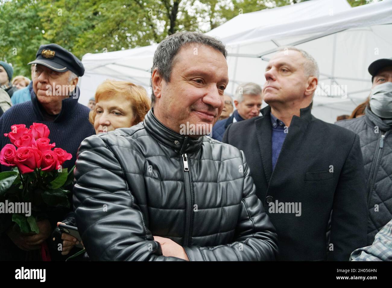 September 27, 2021. - Russia, Moscow. - A ceremony to unveil a ...