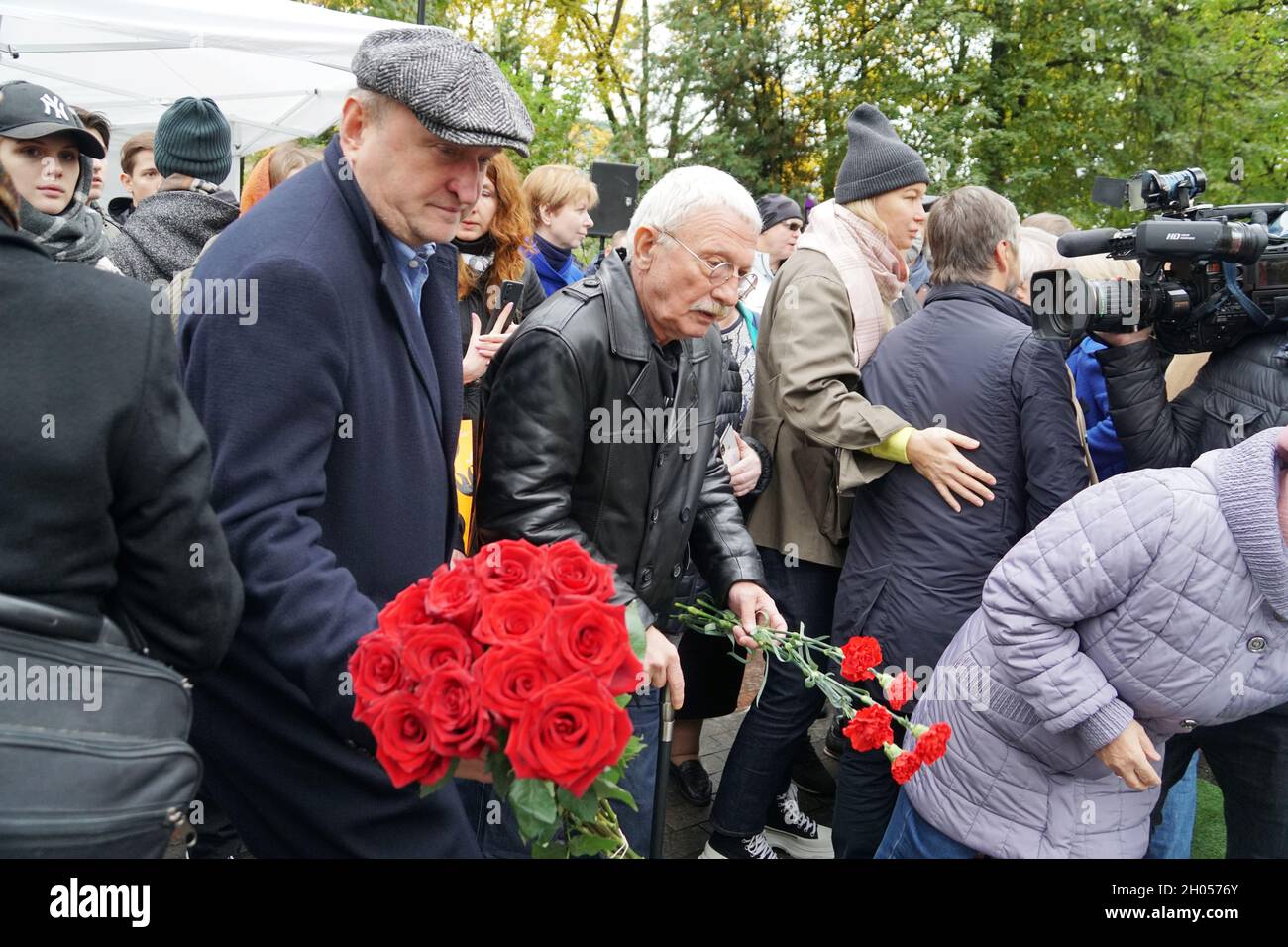 September 27, 2021. - Russia, Moscow. - A ceremony to unveil a ...