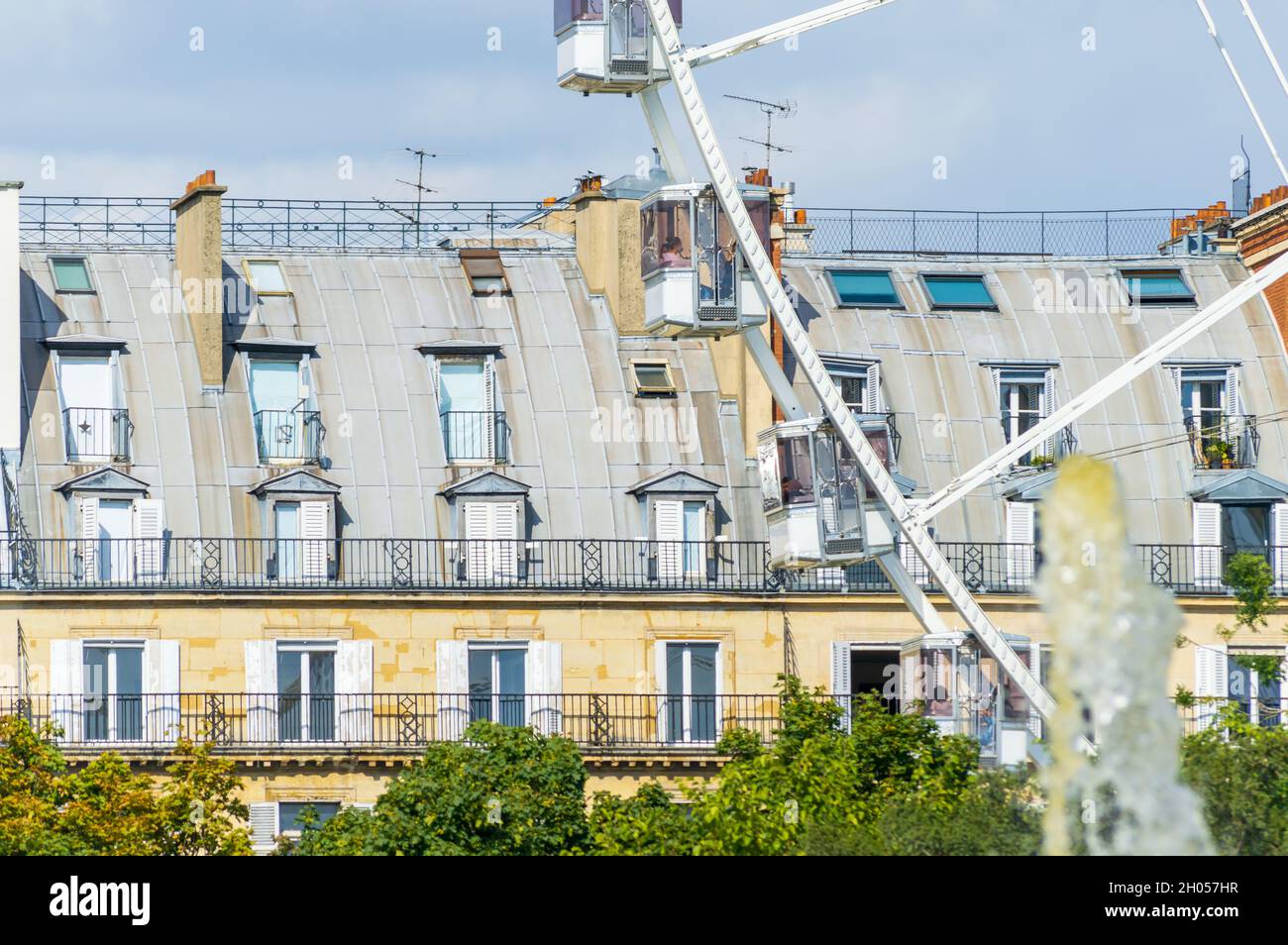Detail of the huge ferris wheel of Place de la Concord in Paris. Here ...