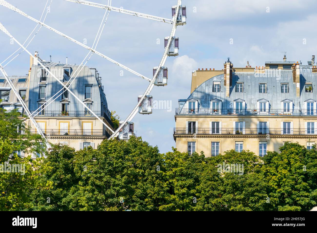Detail of the huge ferris wheel of Place de la Concord in Paris. Here ...
