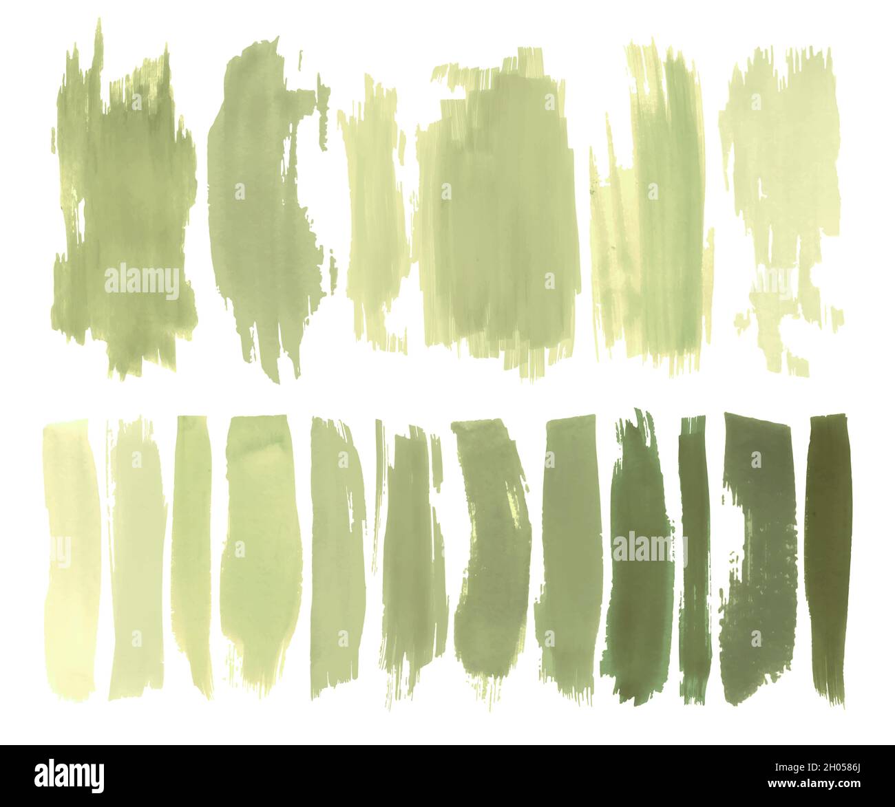 Color Smear the Paint. Water Brushstrokes Border. Vector Traced Stripes ...