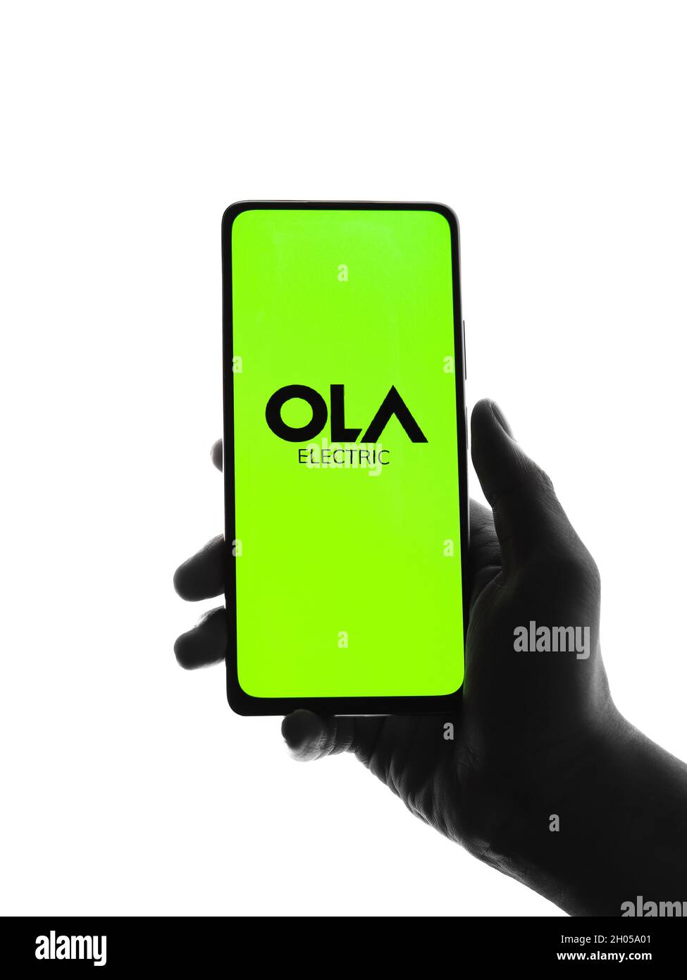 West Bangal, India - October 09, 2021 : Ola Electric logo on phone ...