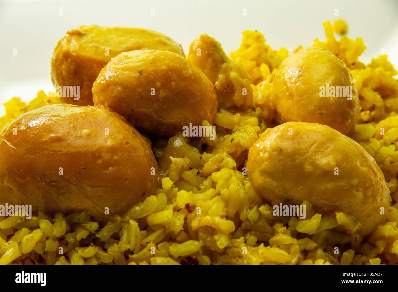 Detail of a rice dish with pequi Stock Photo - Alamy