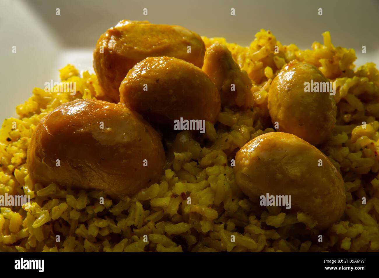 Detail of a rice dish with pequi Stock Photo - Alamy