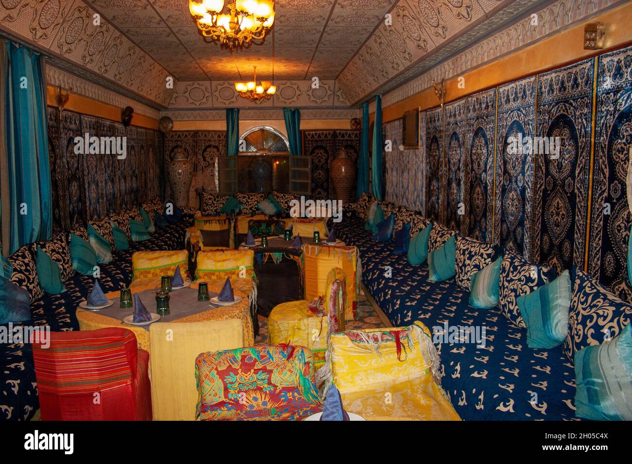 Interior of a Restaurant in rural Morocco Stock Photo - Alamy