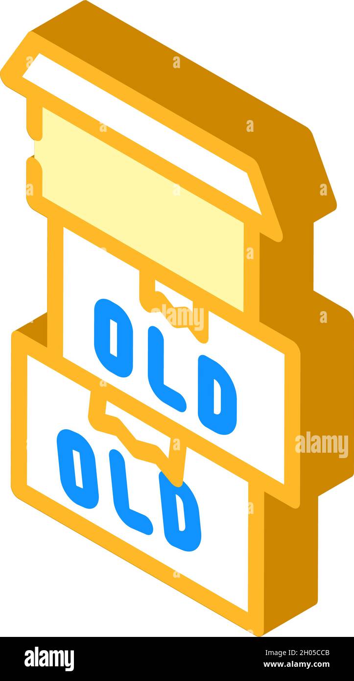 old things in box isometric icon vector illustration Stock Vector Image ...