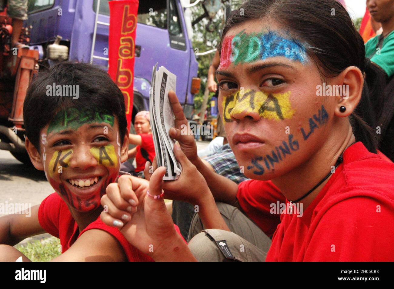 People at a protest in Manila. Philippines Stock Photo - Alamy