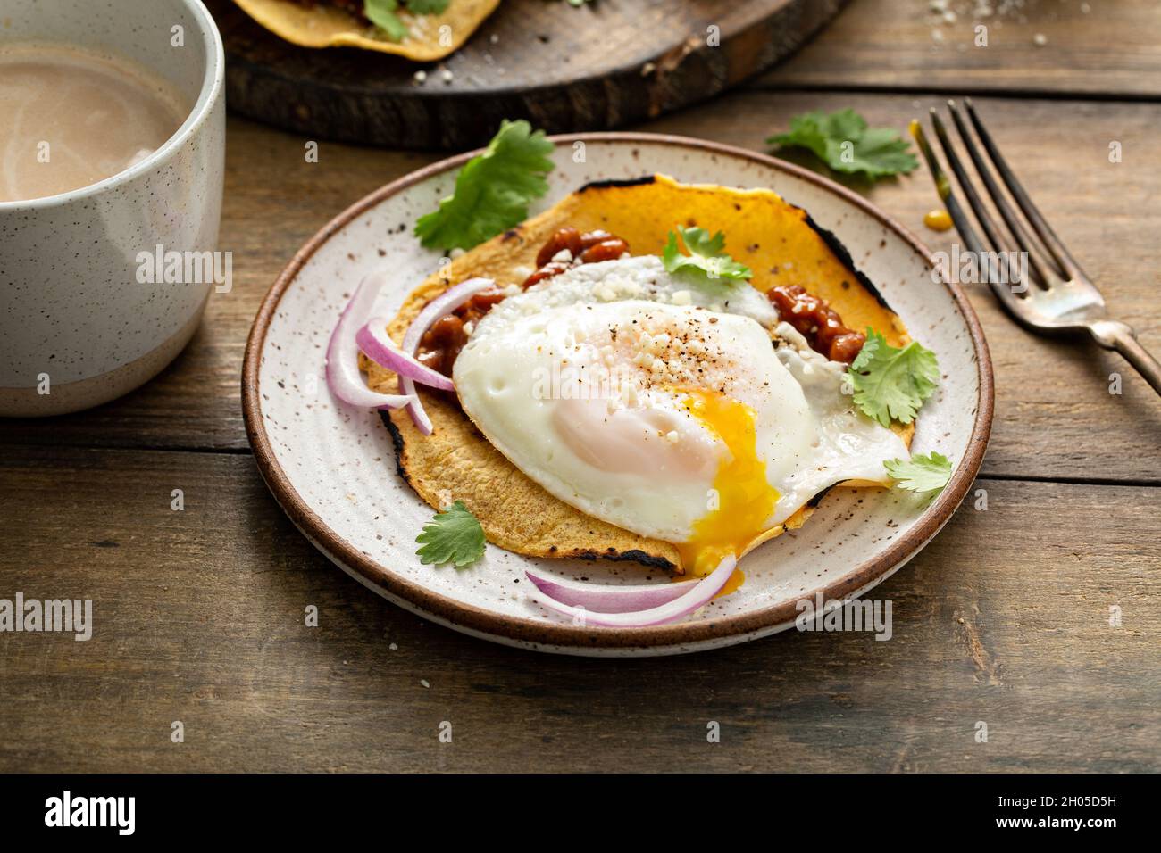 Baked beans with bacon on a toast Stock Photo - Alamy