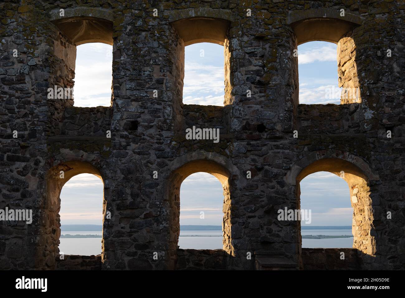 Ancient stone wall of a medieval castle in Gränna, Sweden Stock Photo ...