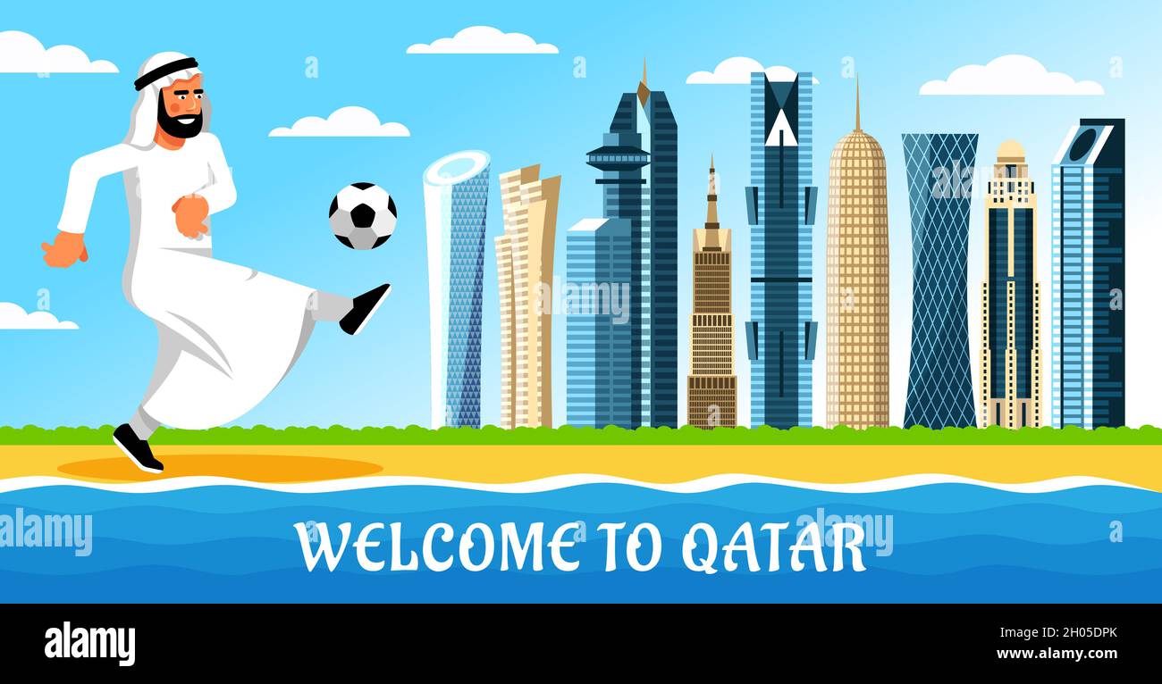 Middle Eastern soccer - Arab man plays football Stock Vector Image ...