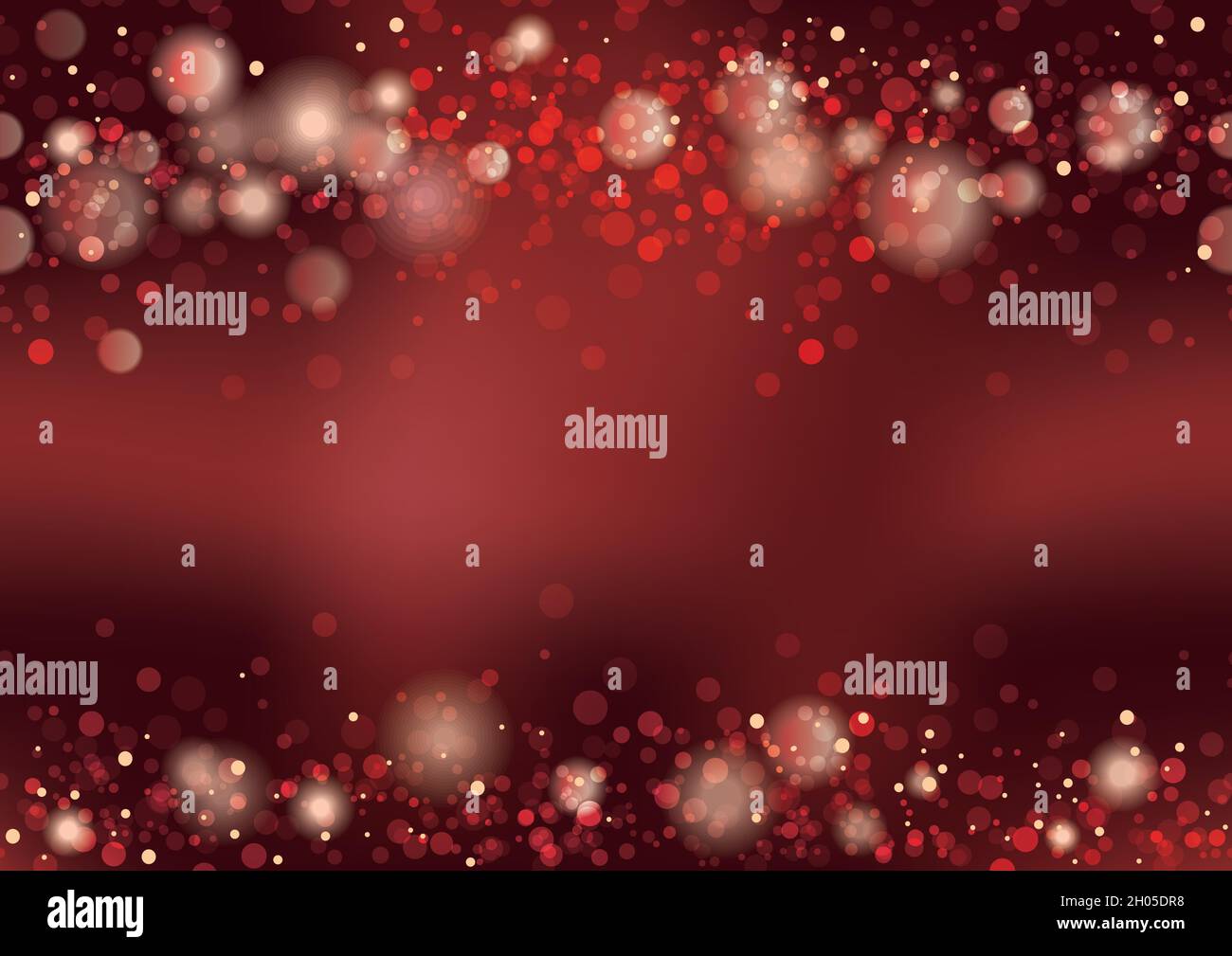 Seamless Red Abstract Bokeh Background. Vector Illustration With Halos On A Defocused Image ...