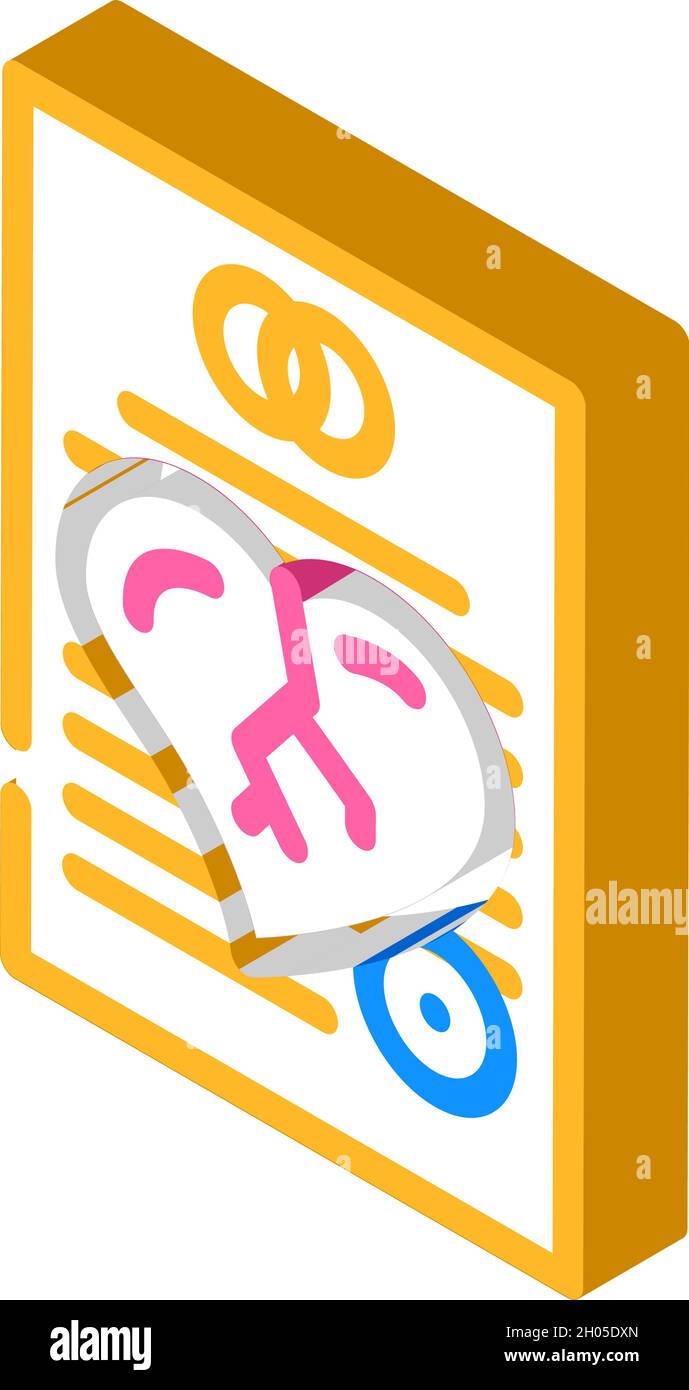 document of divorce isometric icon vector illustration Stock Vector ...