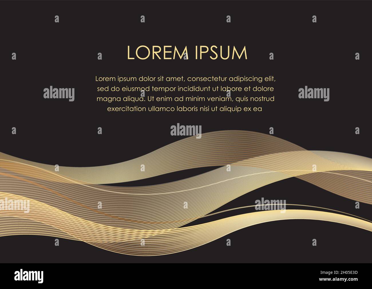 Gold wavy lines Stock Vector Images - Alamy