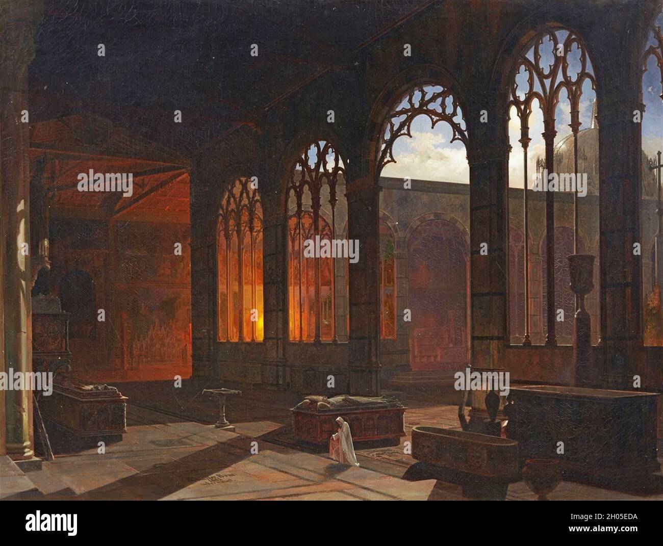Vintage Gothic art painting Stock Photo - Alamy