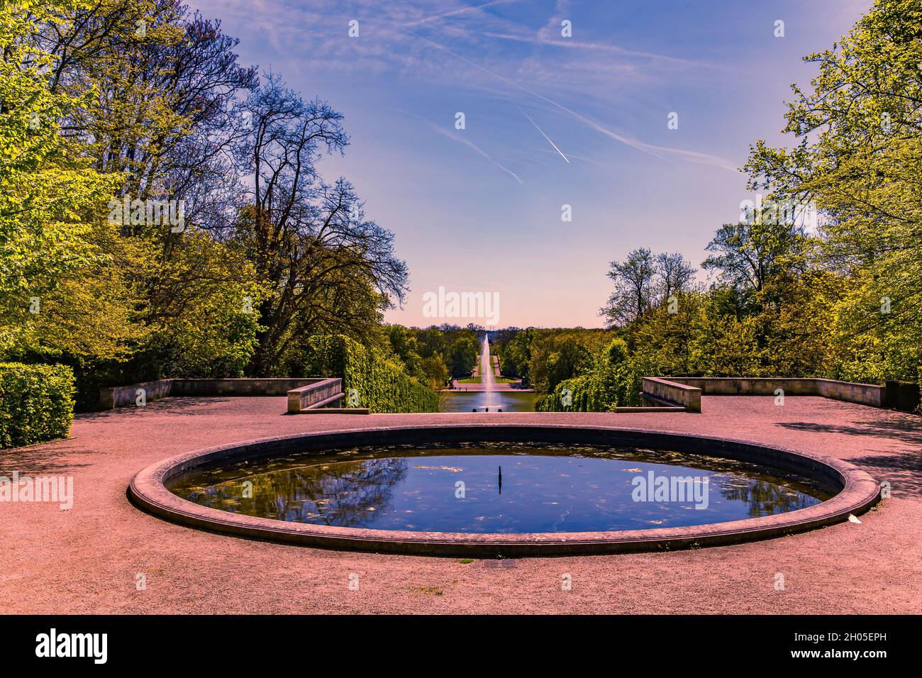 SCEAUX, FRANCE, APRIL 12, 2017 : gardens of chateau de Sceaux, in the ...