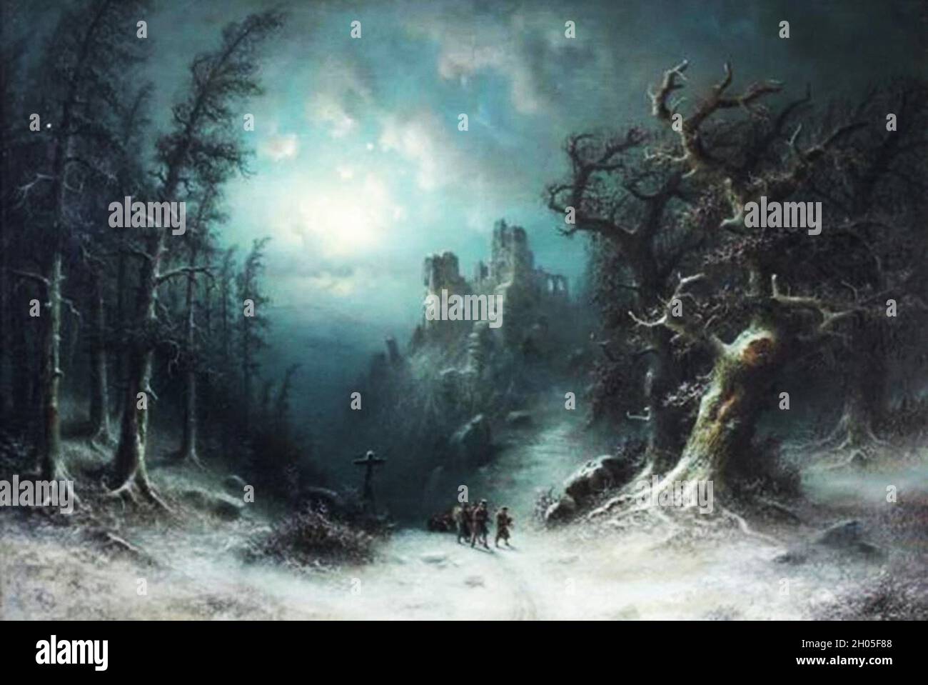 Vintage Gothic art painting Stock Photo - Alamy