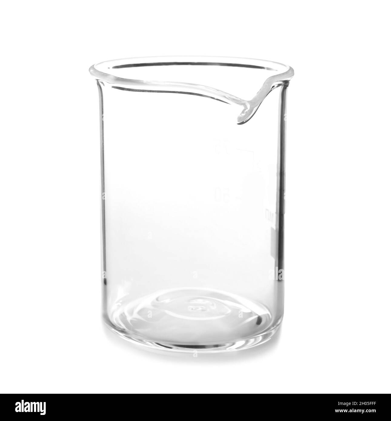 Empty beaker on white background. Laboratory analysis equipment Stock ...