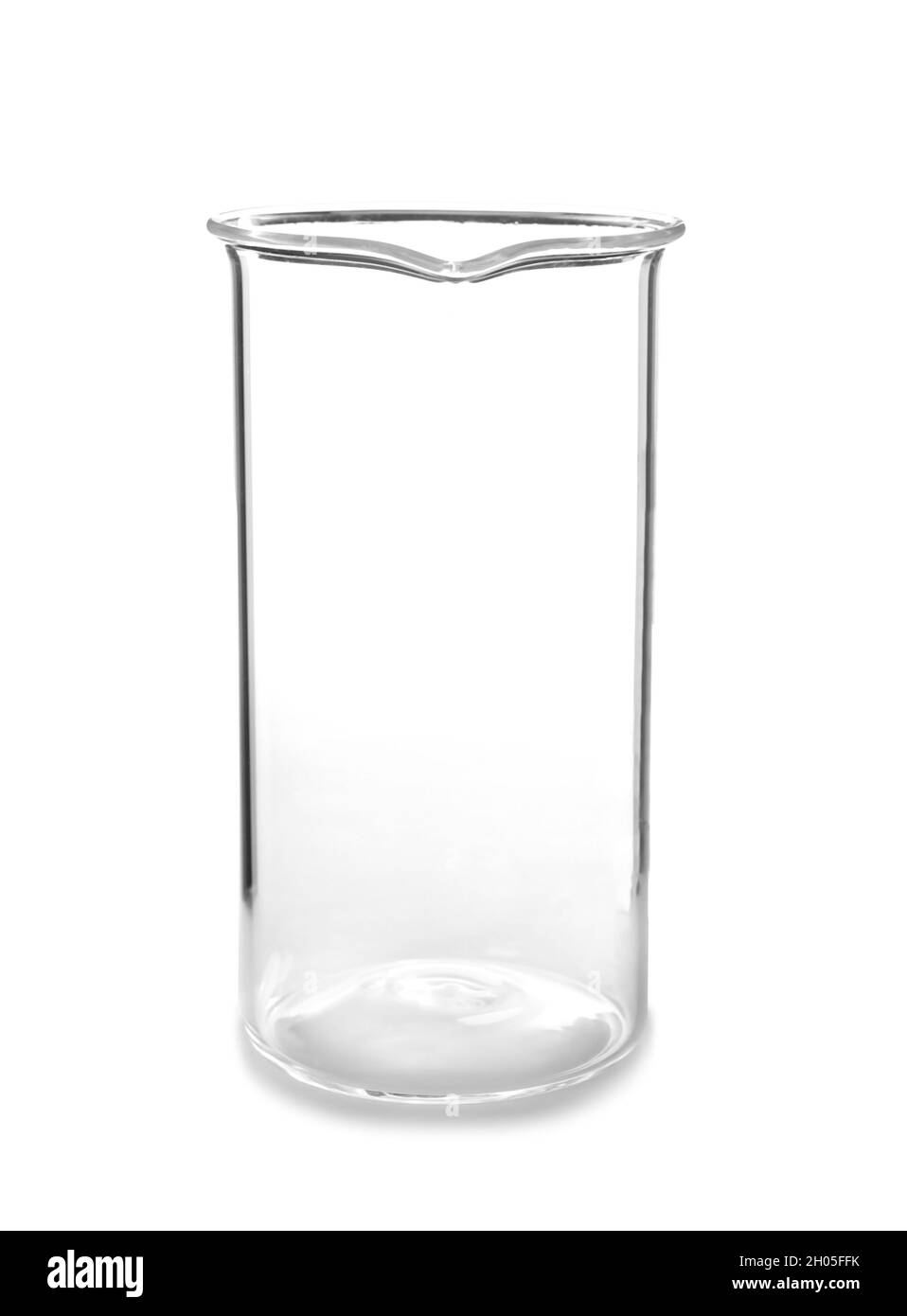 Empty beaker on white background. Laboratory analysis equipment Stock ...