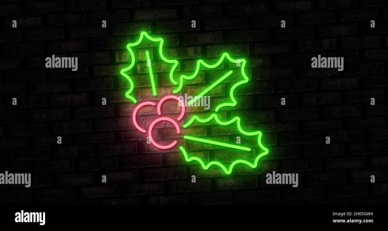 Neon gift on black hi-res stock photography and images - Alamy