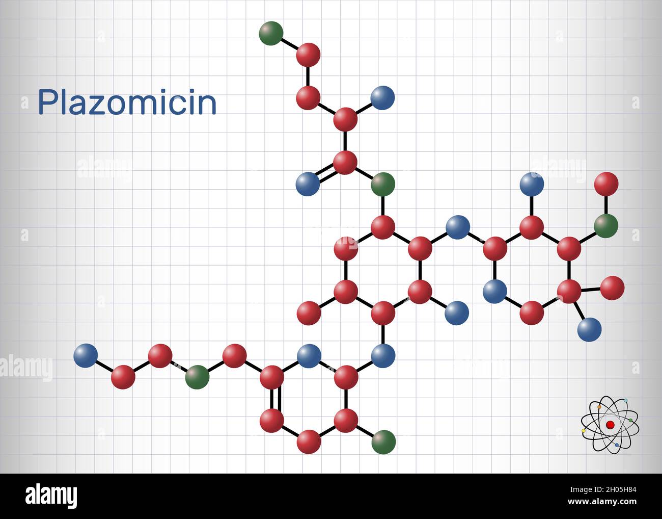 Plazomicin, molecule. It is aminoglycoside antibiotic used for urinary ...