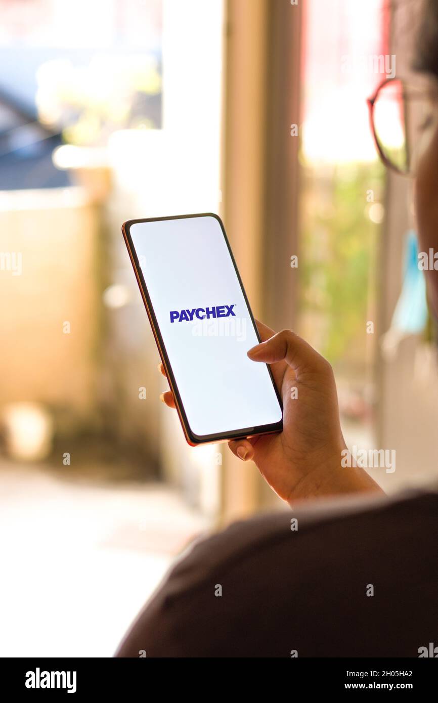 West Bangal, India - October 09, 2021 : Paychex logo on phone screen ...