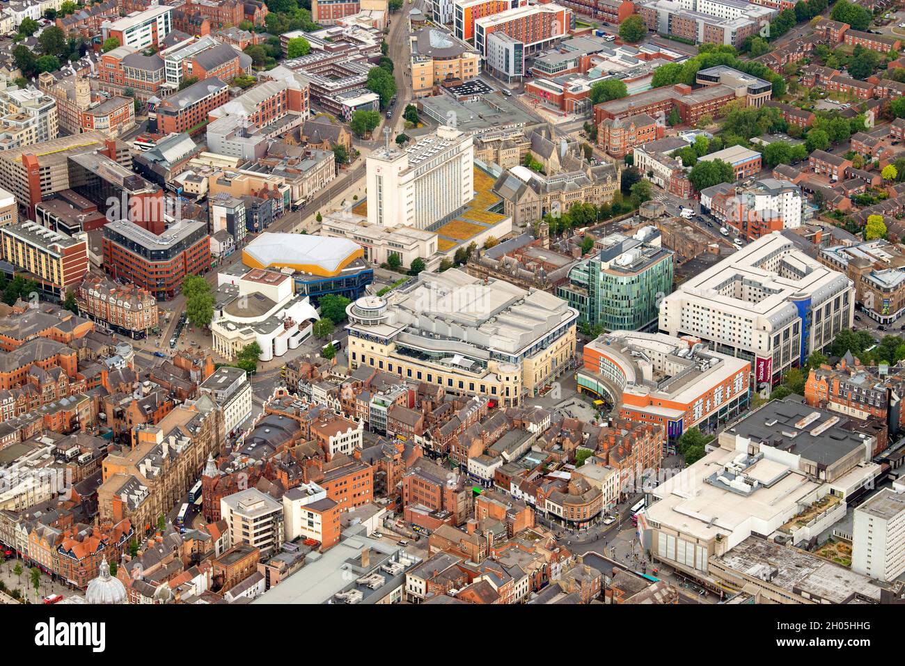 Aerial image of Nottingham City, Nottinghamshire England UK Stock Photo ...